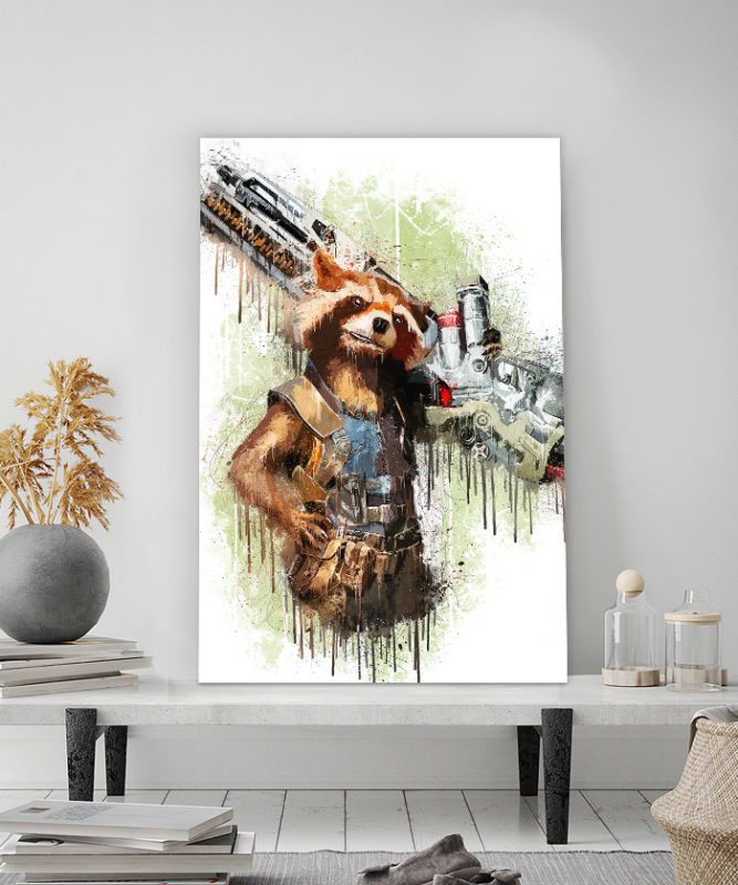 Tableau déco Rocket Raccoon des gardiens de la galaxie - Marvel ...