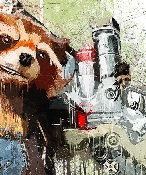 Tableau déco Rocket Raccoon des gardiens de la galaxie - Marvel ...