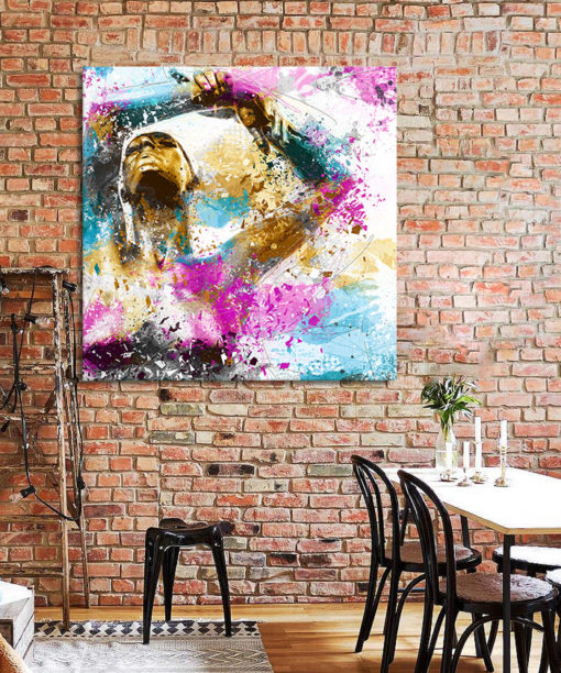 Tableau déco danseuse bodypaint pop art - Tableau Deco