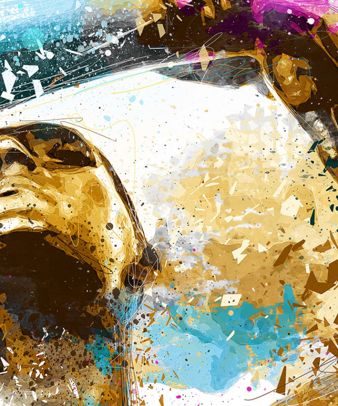 Tableau déco danseuse bodypaint pop art - Tableau Deco