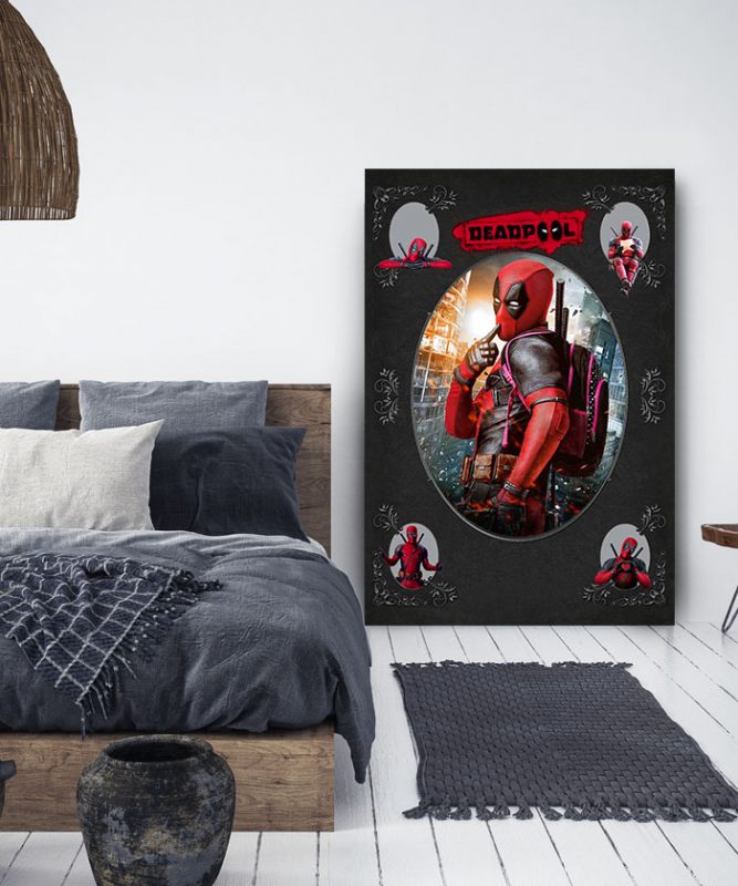 Tableau déco Deadpool ornements - Tableau Deco