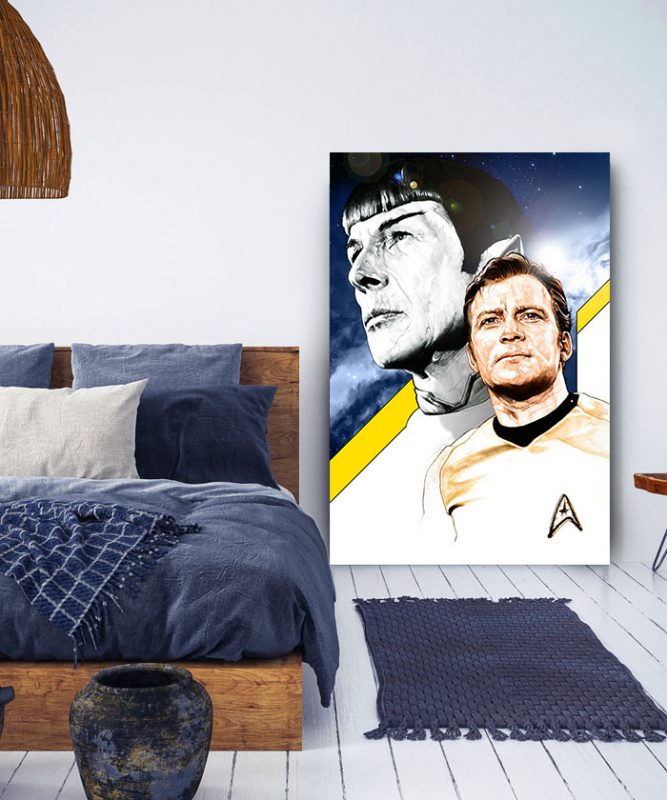Tableau déco Star Trek Capitaine Kirk & Spock - Tableau Deco