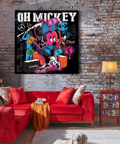 Tableau deco Minnie de Mickey Street Art - Tableau Deco