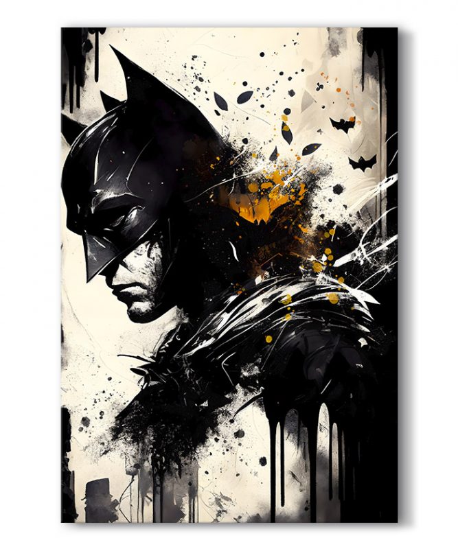 Tableau déco Batman Dc-Comics Encre chinoise - Tableau Deco