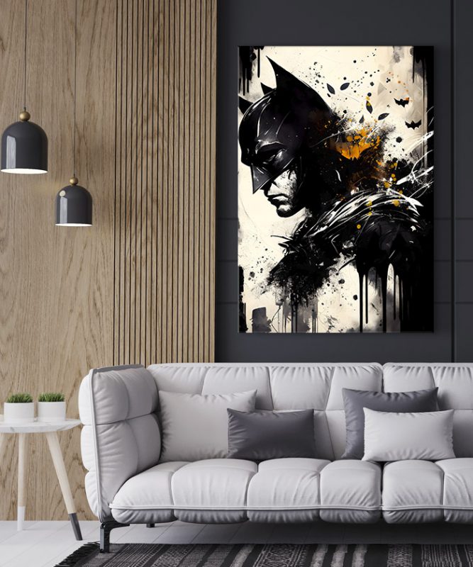 Tableau déco Batman Dc-Comics Encre chinoise - Tableau Deco