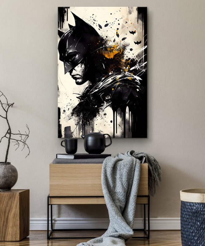 Tableau déco Batman Dc-Comics Encre chinoise - Tableau Deco