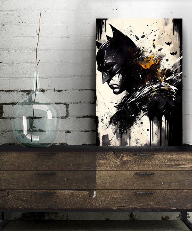 Tableau déco Batman Dc-Comics Encre chinoise - Tableau Deco