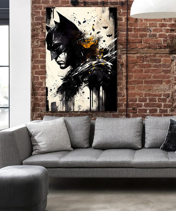 Tableau déco Batman Dc-Comics Encre chinoise - Tableau Deco