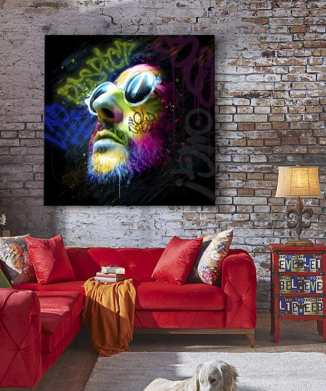 Tableau déco Portrait de Jean Réno du film Léon - Tableau Deco