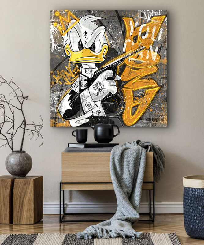Tableau déco Donald Duck street-art - Tableau Deco