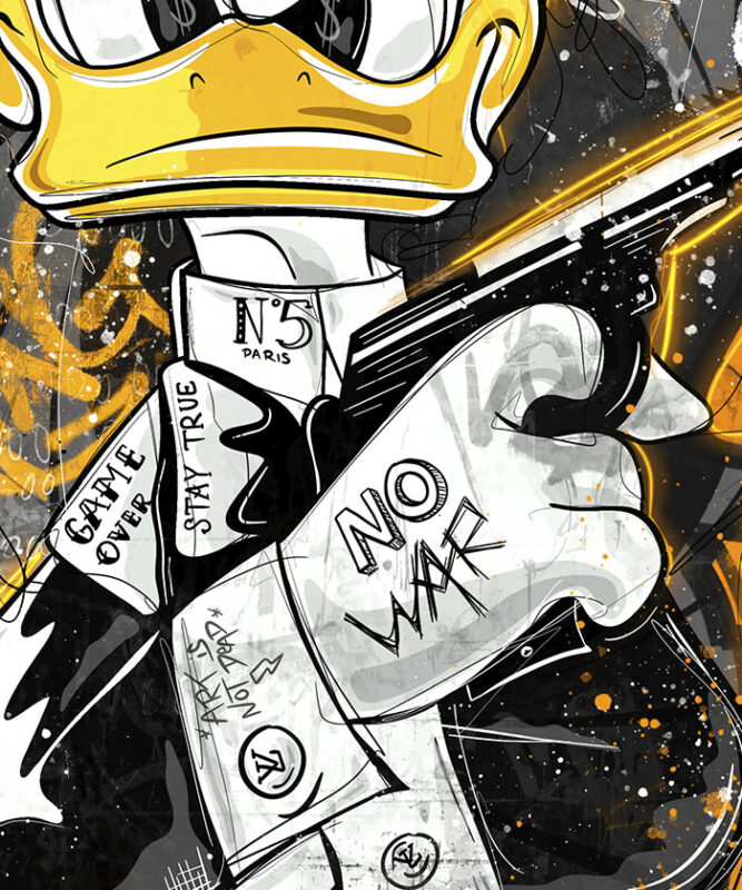 Tableau déco Donald Duck street-art - Tableau Deco