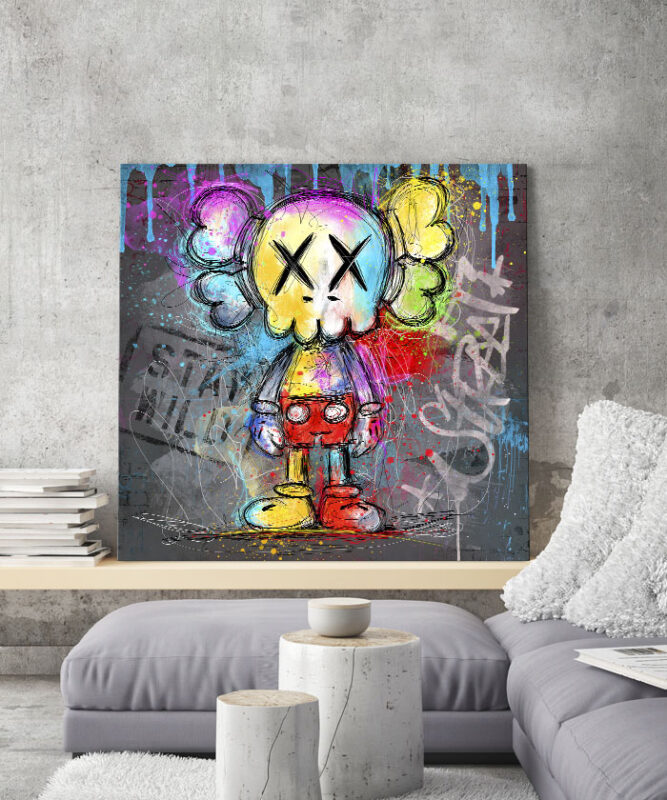 Tableau déco Kaws Pop art Street-art - Tableau Deco
