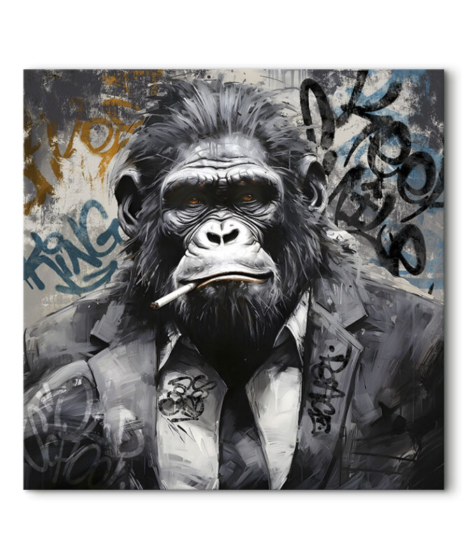 Tableau déco Singe Gorille Chic Street Art - Tableau Deco