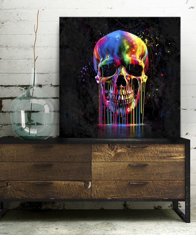 Tableau déco Tête de mort Crâne Pop Art - Tableau Deco