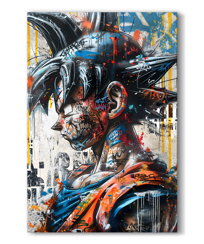 Tableau déco Son Goku Dragon Ball Z Street-art - Tableau Deco
