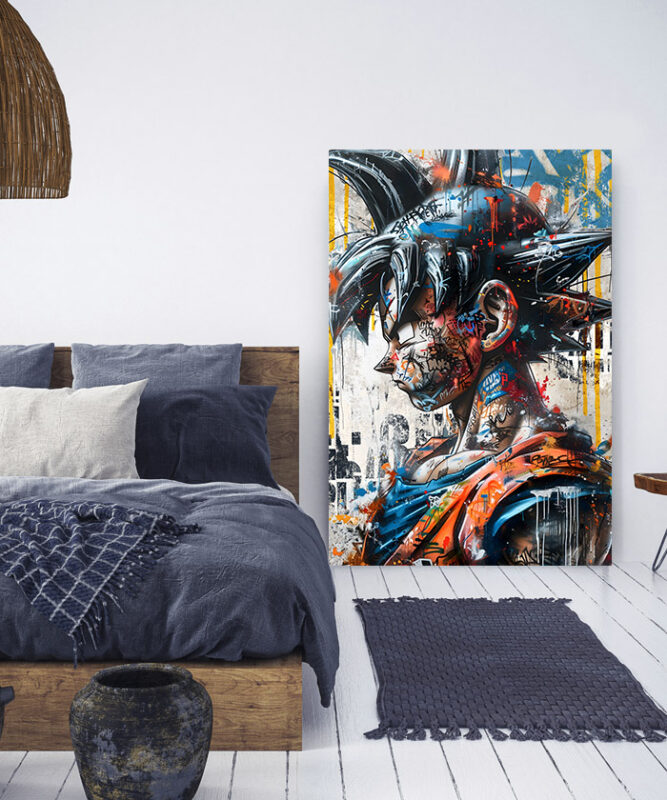 Tableau déco Son Goku Dragon Ball Z Street-art - Tableau Deco