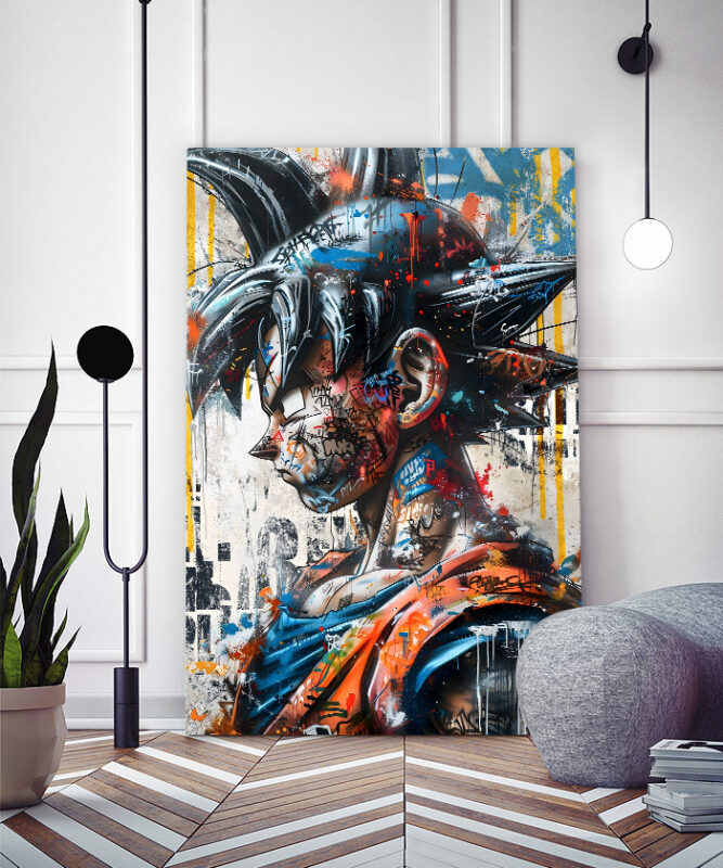 Tableau déco Son Goku Dragon Ball Z Street-art - Tableau Deco