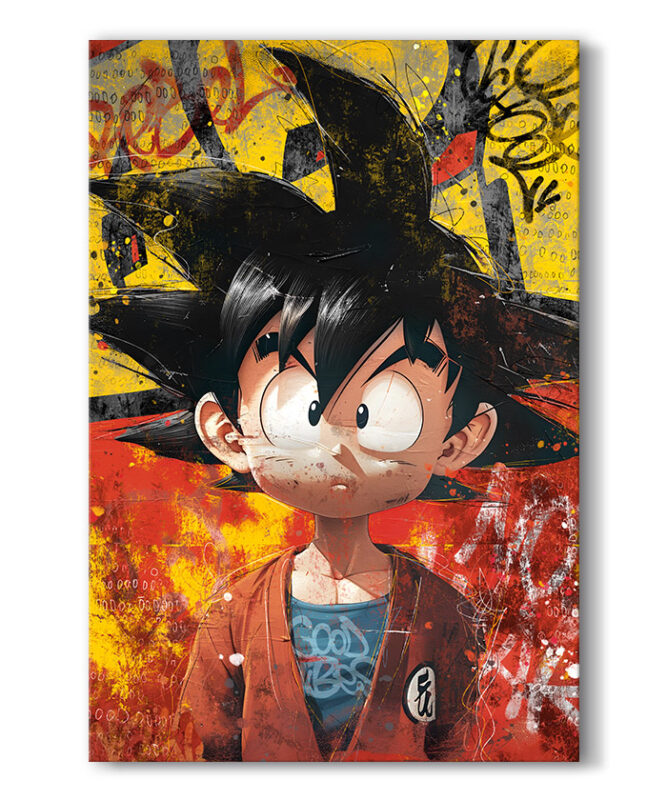 Tableau déco Son Goku Dragon Ball Z manga Street-art - Tableau Deco