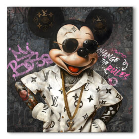 Tableau déco Minnie Mouse Disney Rebelle Street Art - Tableau Deco