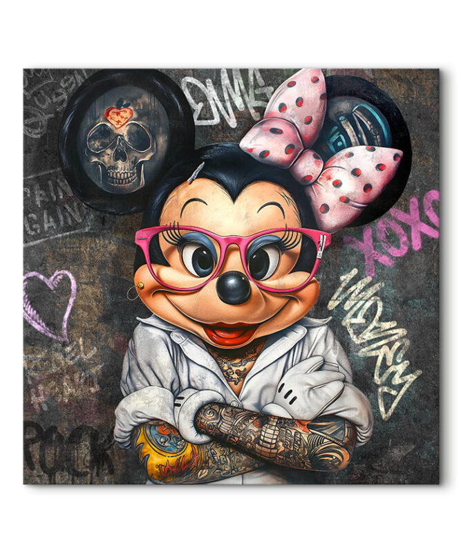Tableau déco Minnie Mouse Disney Rebelle Street Art - Tableau Deco