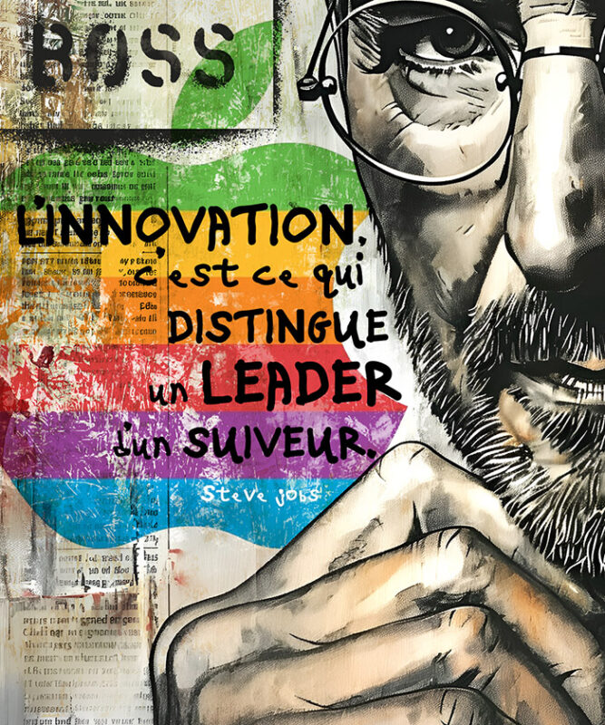 Tableau déco Steve Jobs vintage street art - Tableau Deco