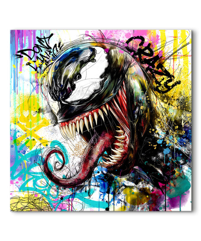 Tableau déco Venom pop art aquarelle graffiti - Tableau Deco
