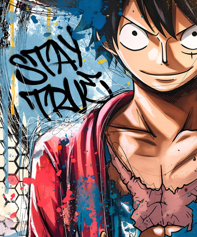 Tableau déco One Piece Luffy Manga Street Pop-art - Tableau Deco