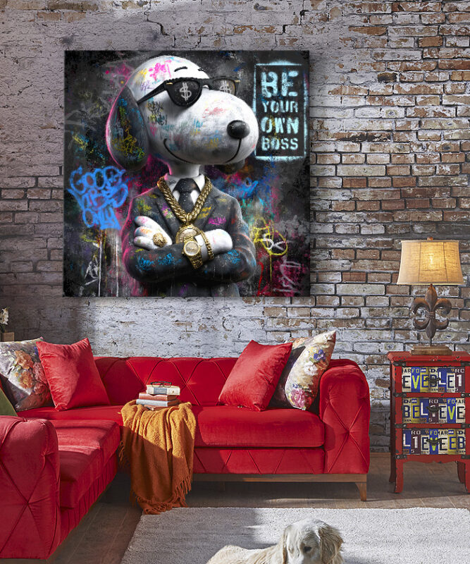 Tableau déco Droopy Luxe Graffiti Street Art - Tableau Deco